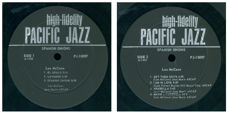 PACIFIC JAZZ / WORLD PACIFIC LABELOGRAPHY